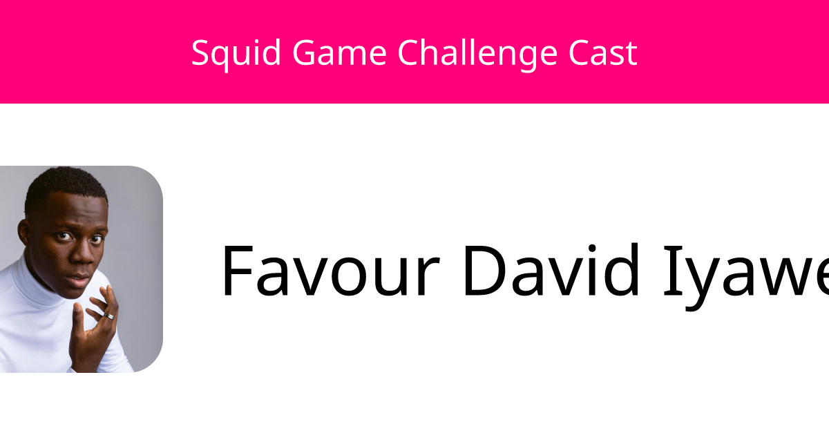 Favour David Iyawe | Squid Game Challenge Cast